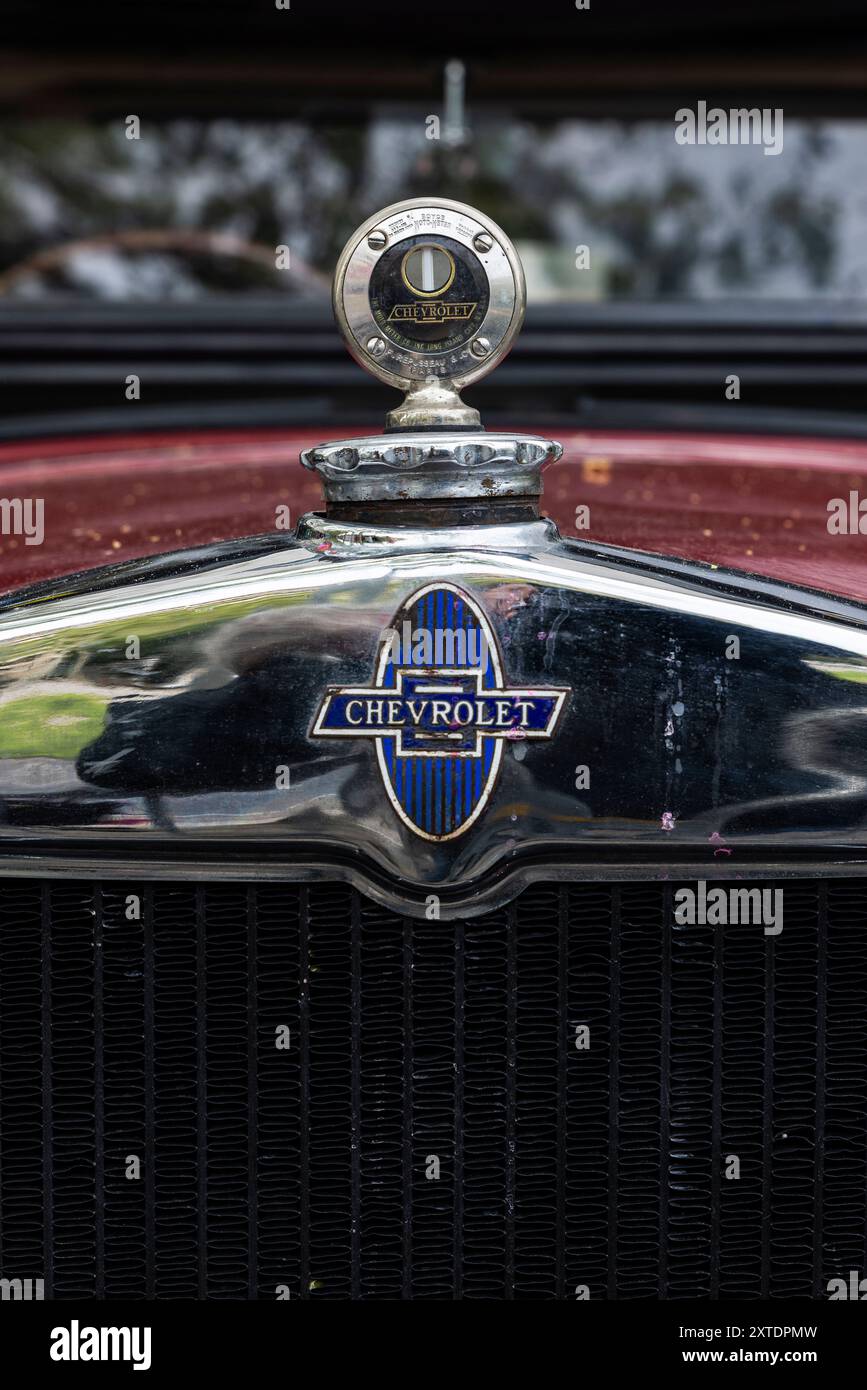 Barcelona, Spain - April 6, 2024: Old retro car from the 1920s of the ...