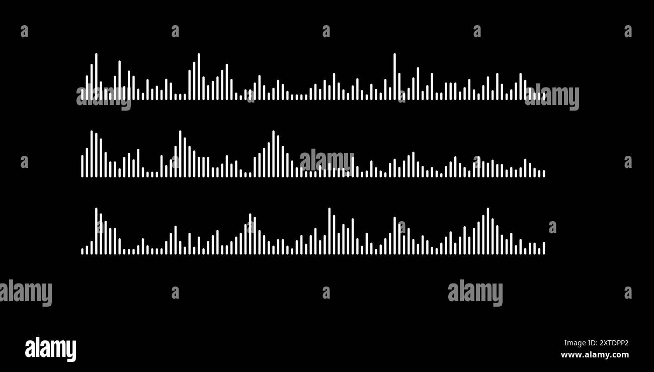 Set of simple sound waves and music equalizers Stock Vector Image & Art ...