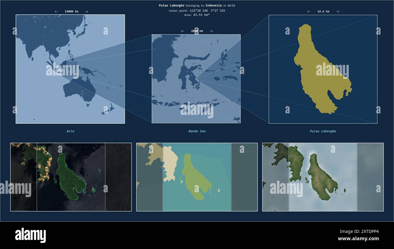 Pulau Labengke in the Banda Sea - belonging to Indonesia. Described ...