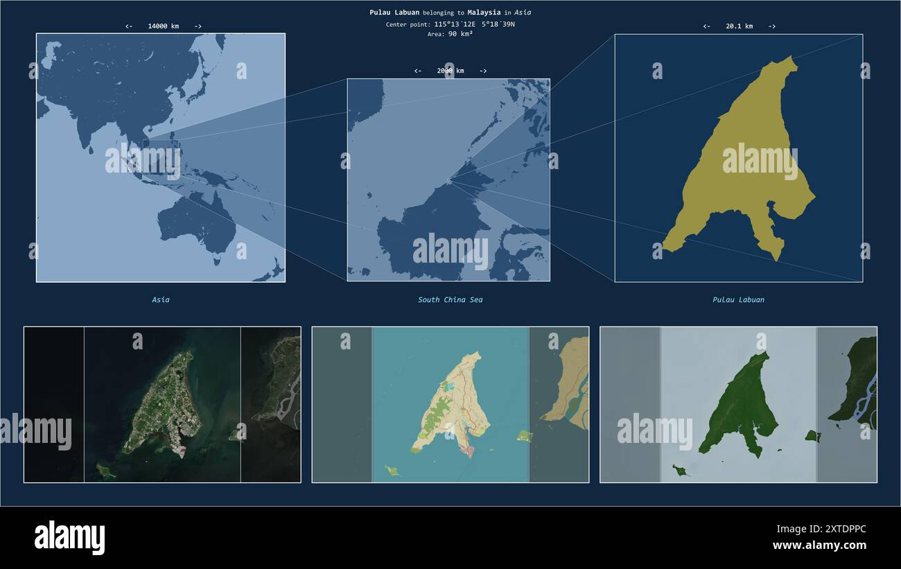 Pulau Labuan in the South China Sea - belonging to Malaysia. Described ...