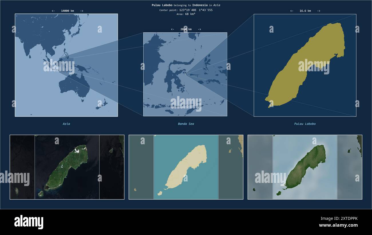 Pulau Labobo in the Banda Sea - belonging to Indonesia. Described ...