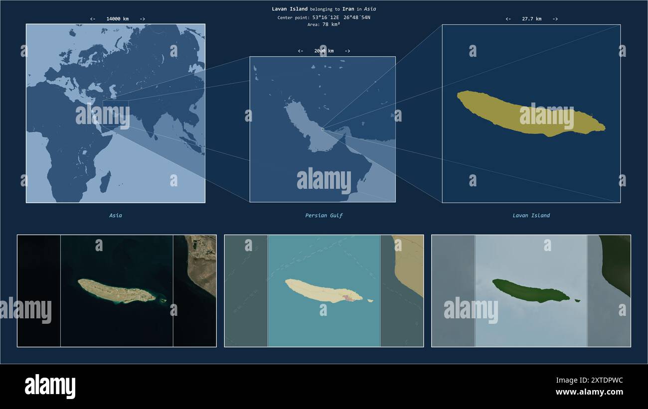 Lavan Island in the Persian Gulf - belonging to Iran. Described ...