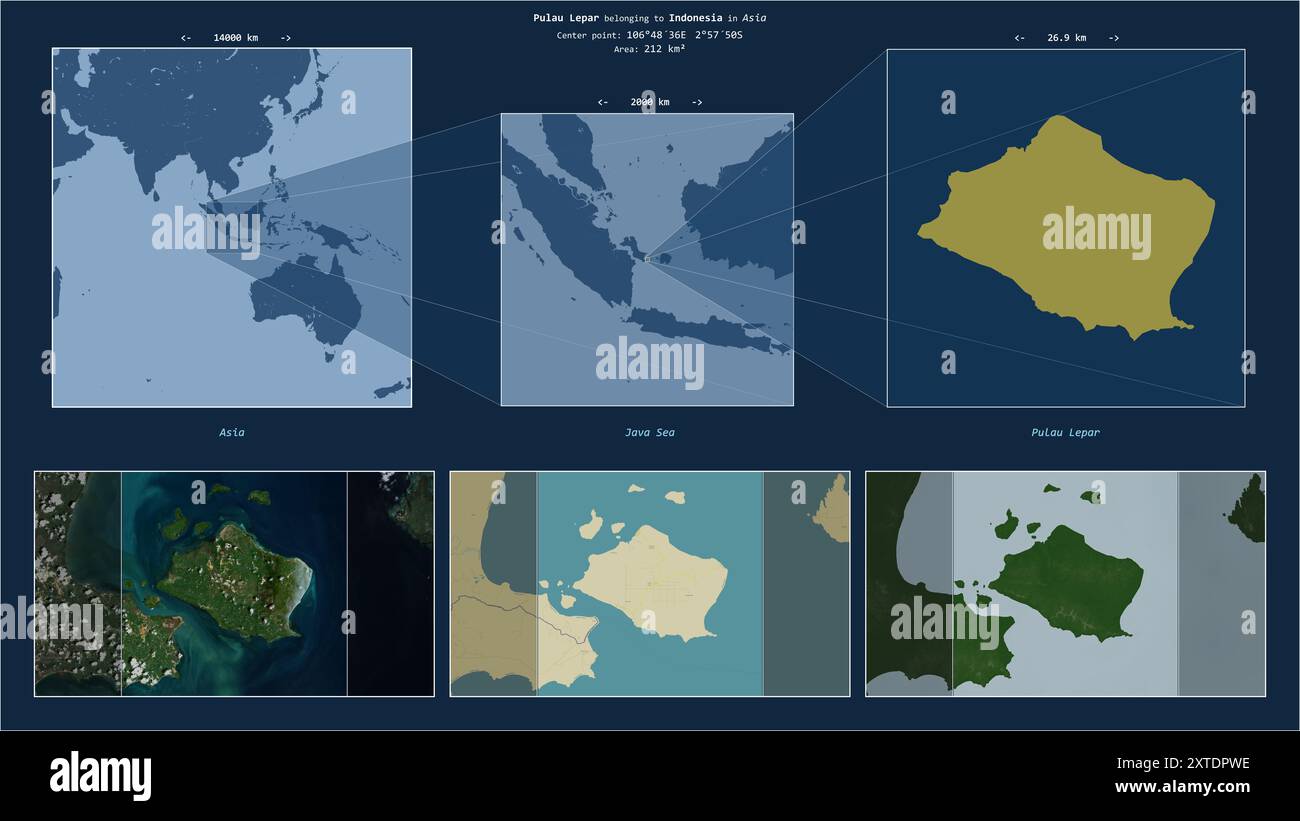 Pulau Lepar in the Java Sea - belonging to Indonesia. Described ...