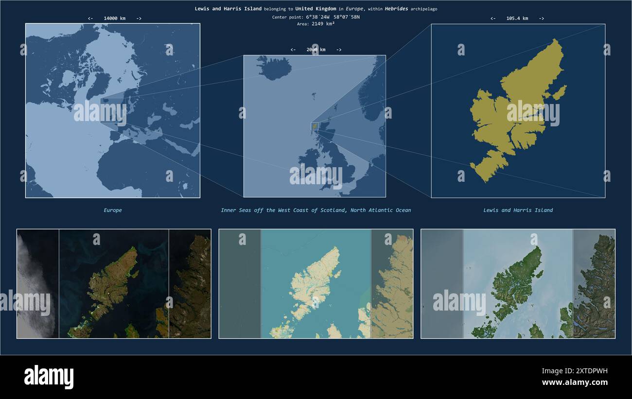 Lewis and Harris Island in the North Atlantic Ocean - belonging to ...