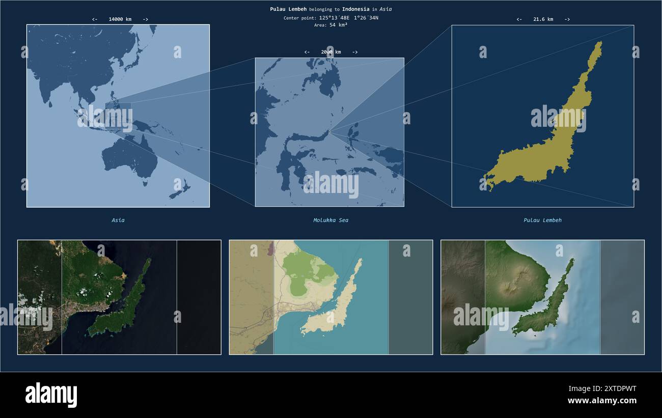 Pulau Lembeh in the Molukka Sea - belonging to Indonesia. Described ...