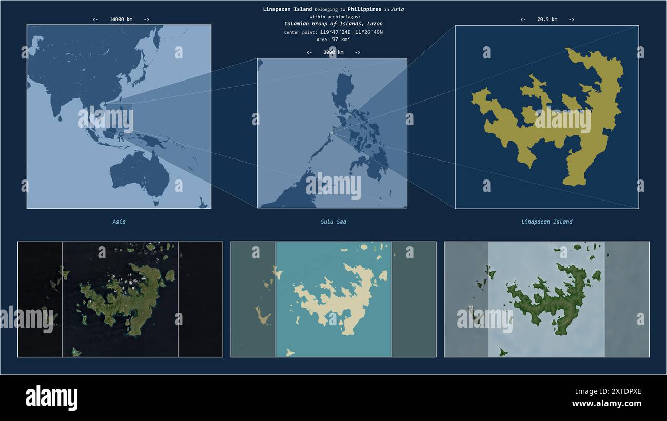 Linapacan Island in the Sulu Sea - belonging to Philippines. Described ...