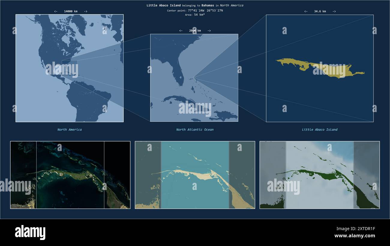 Little Abaco Island in the North Atlantic Ocean - belonging to Bahamas ...