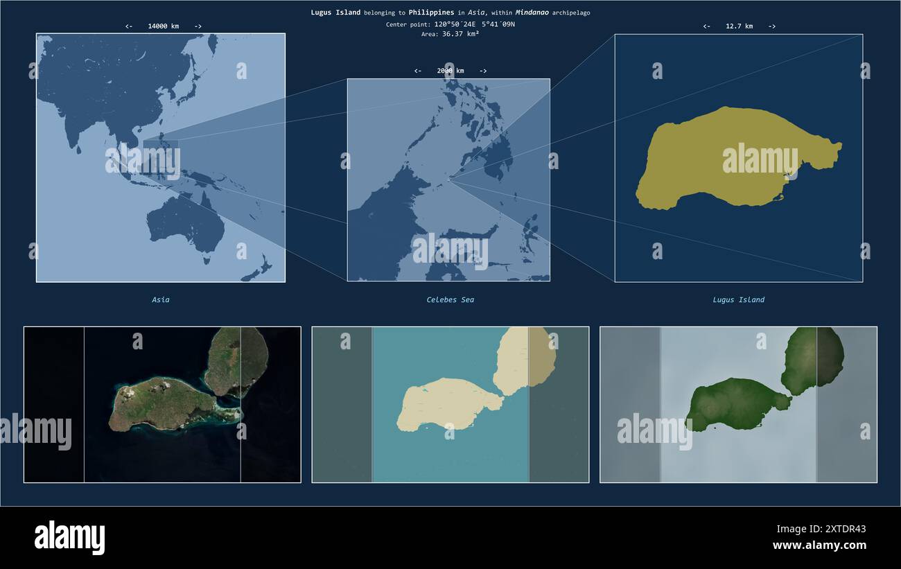 Lugus Island in the Celebes Sea - belonging to Philippines. Described ...