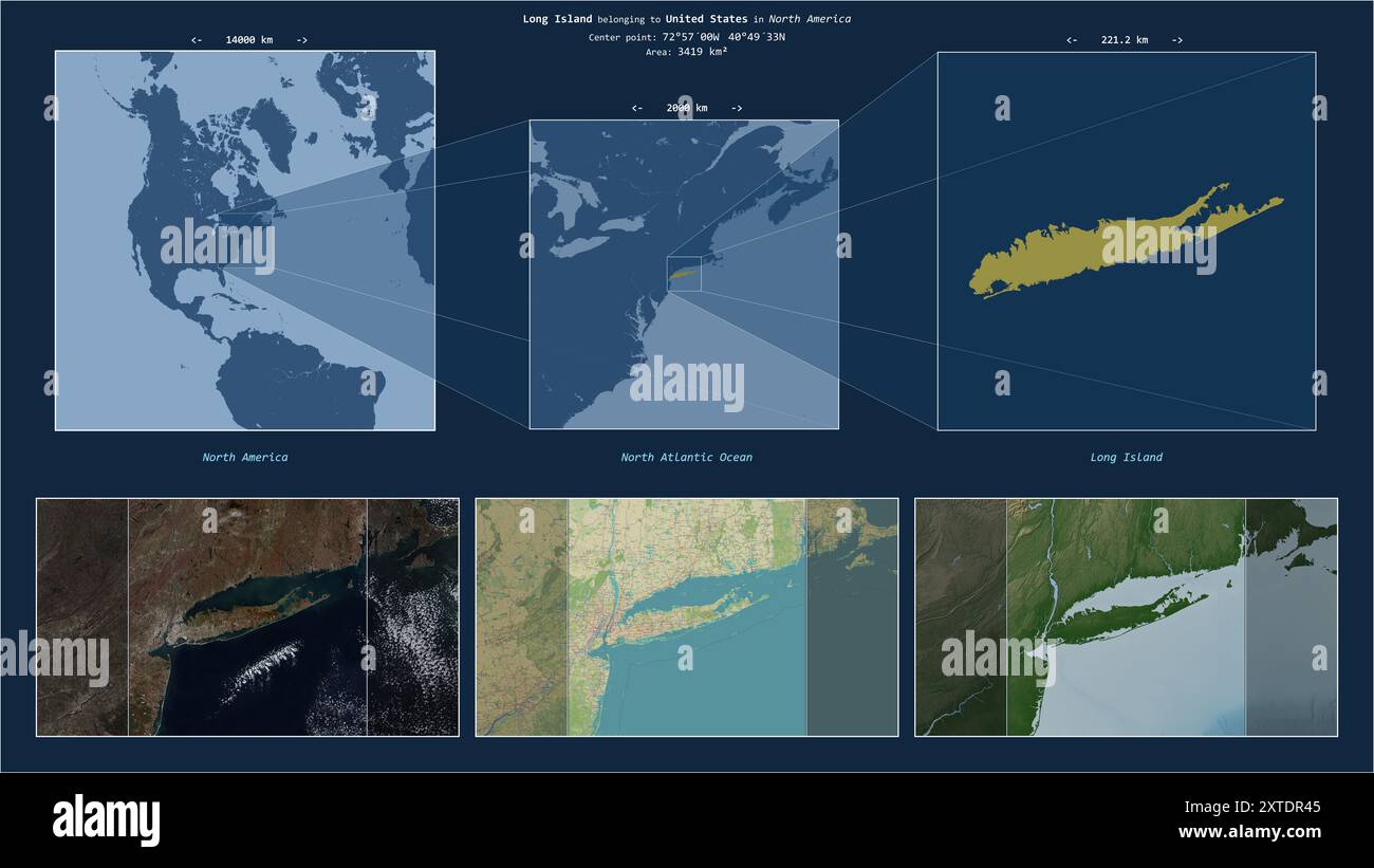 Long Island in the North Atlantic Ocean - belonging to United States ...