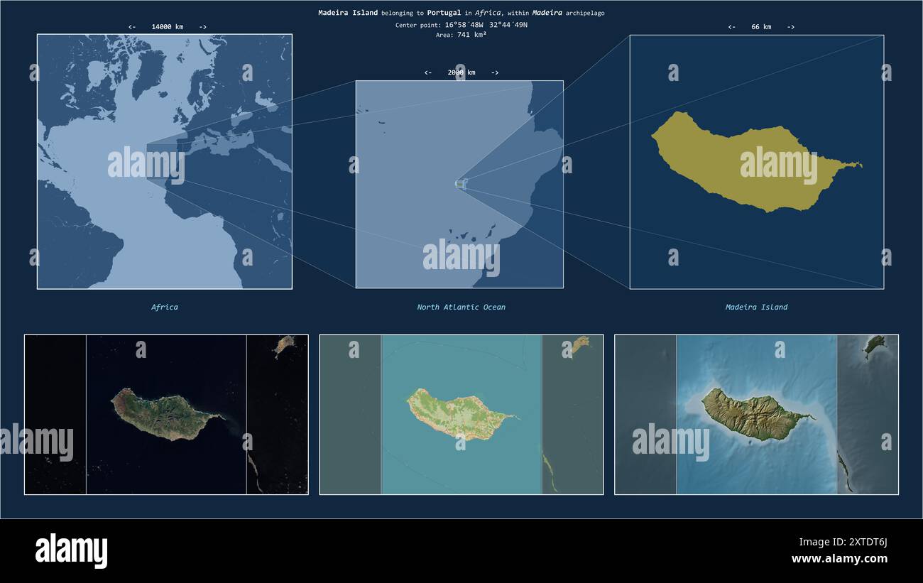 Madeira Island in the North Atlantic Ocean - belonging to Portugal ...