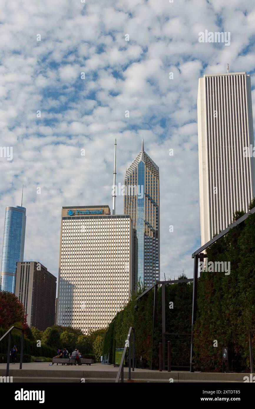 The Prudential Plaza Modern Architecture Tower Buildings in Downtown ...