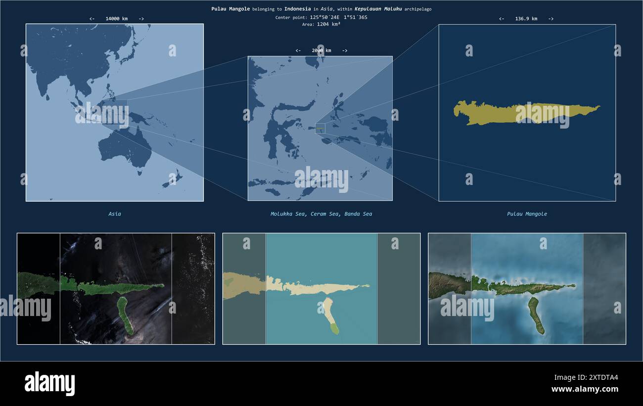 Pulau Mangole in the Ceram Sea - belonging to Indonesia. Described ...