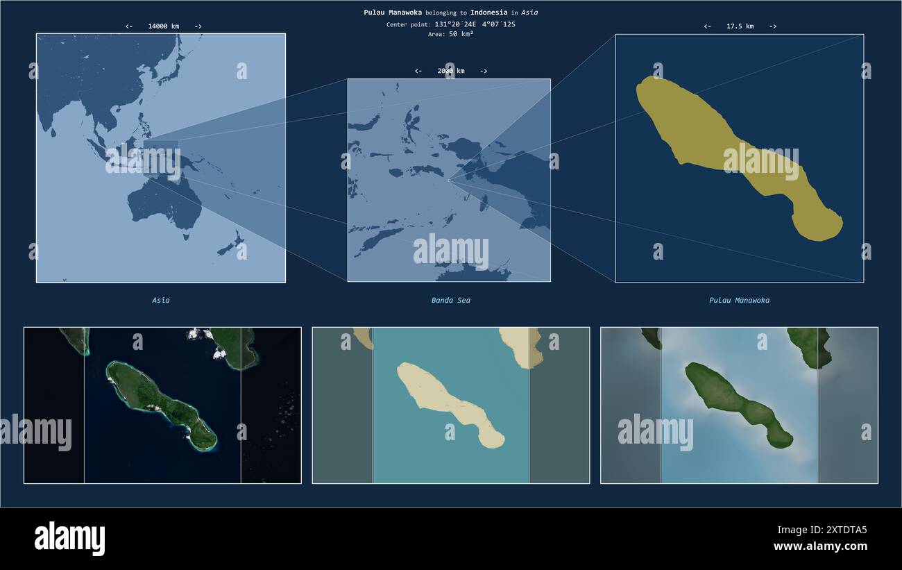 Pulau Manawoka in the Banda Sea - belonging to Indonesia. Described ...