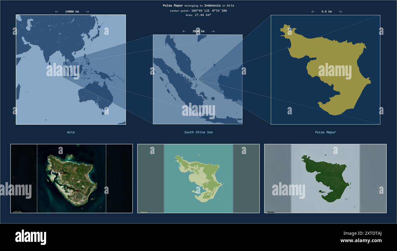 Pulau Mapur in the South China Sea - belonging to Indonesia. Described ...