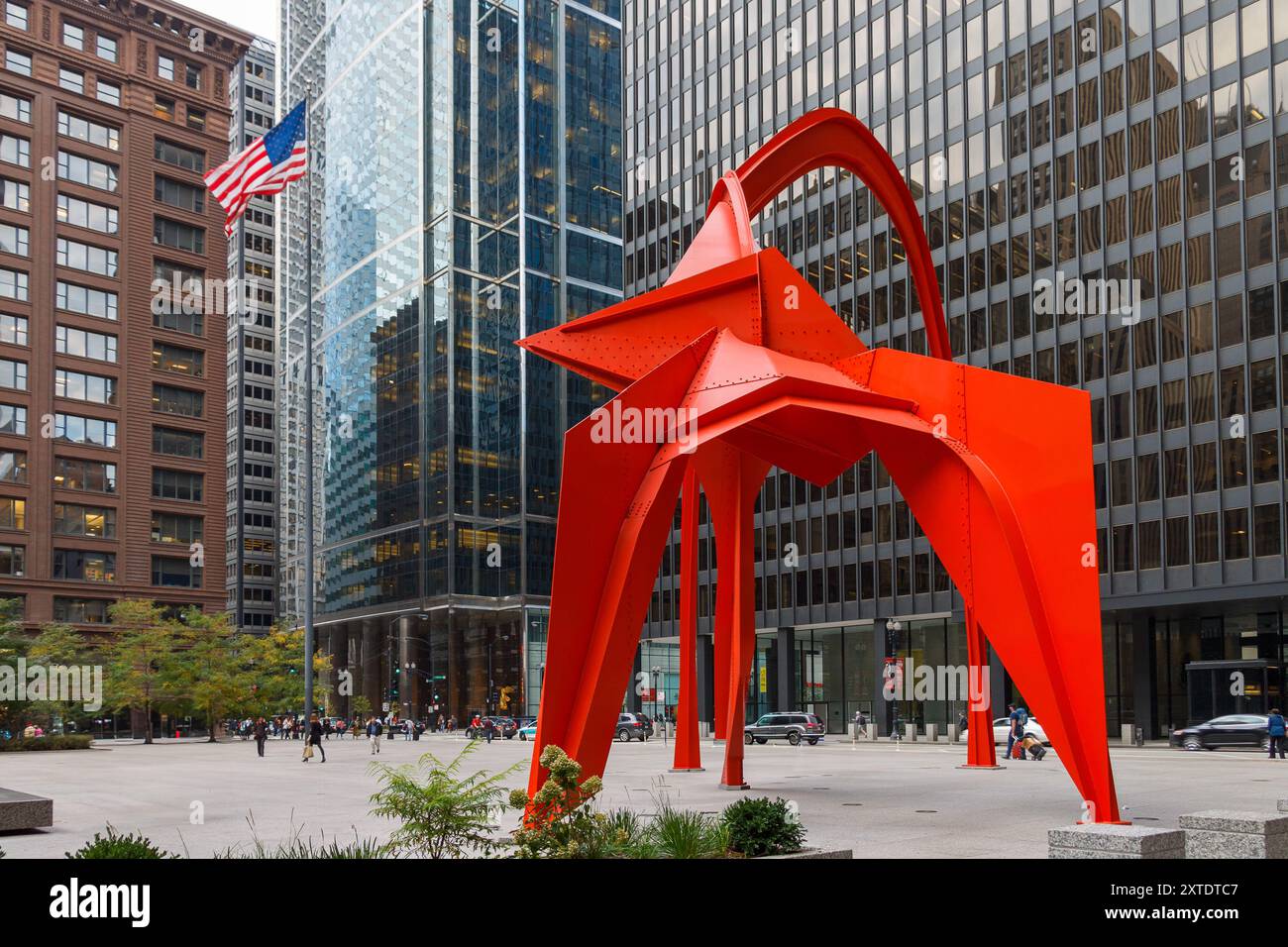 The Flamingo modern sculpture and the Modern Architecture Tower ...