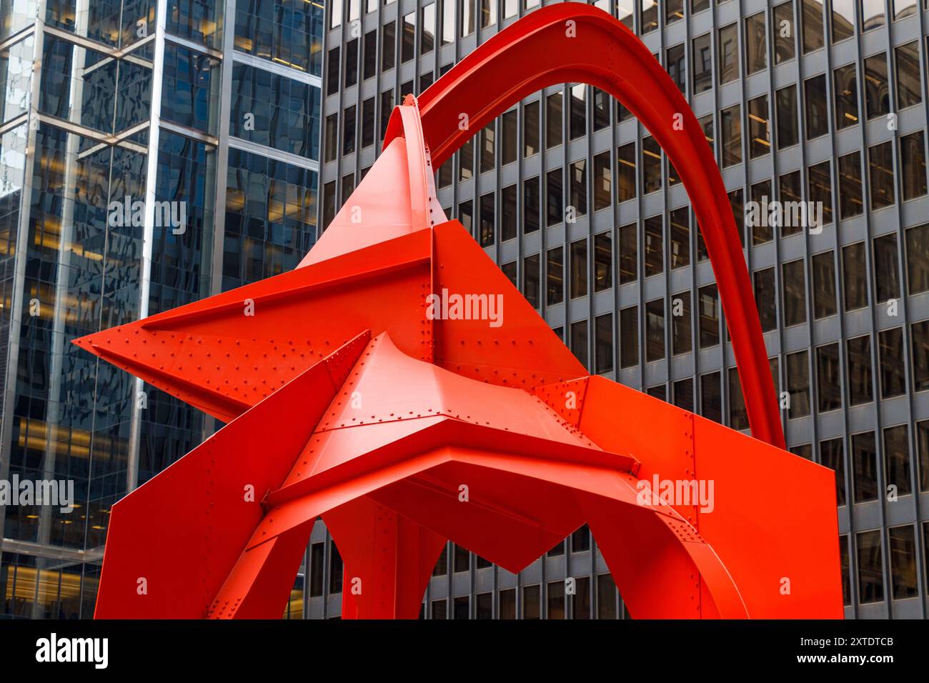 The Flamingo modern sculpture and the Modern Architecture Tower ...