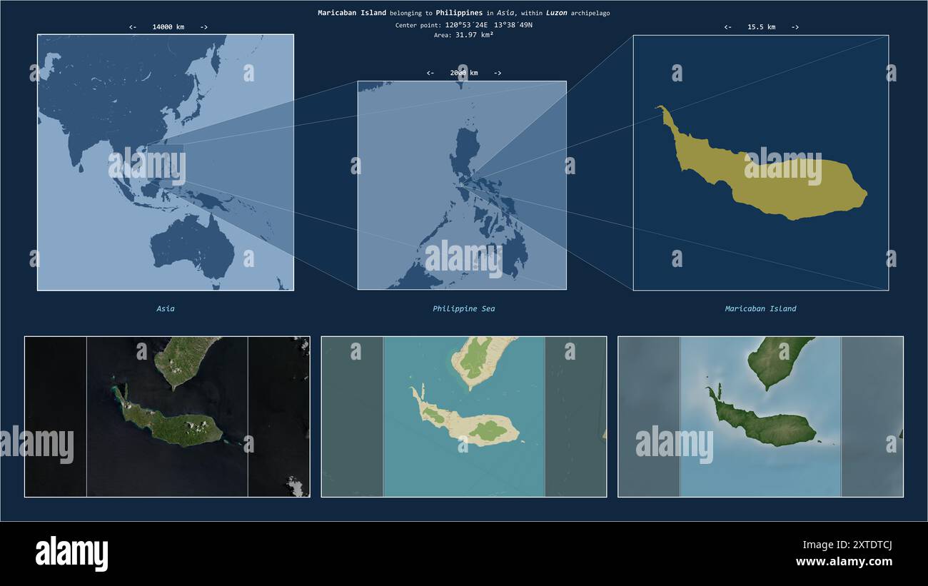 Maricaban Island in the Philippine Sea - belonging to Philippines ...