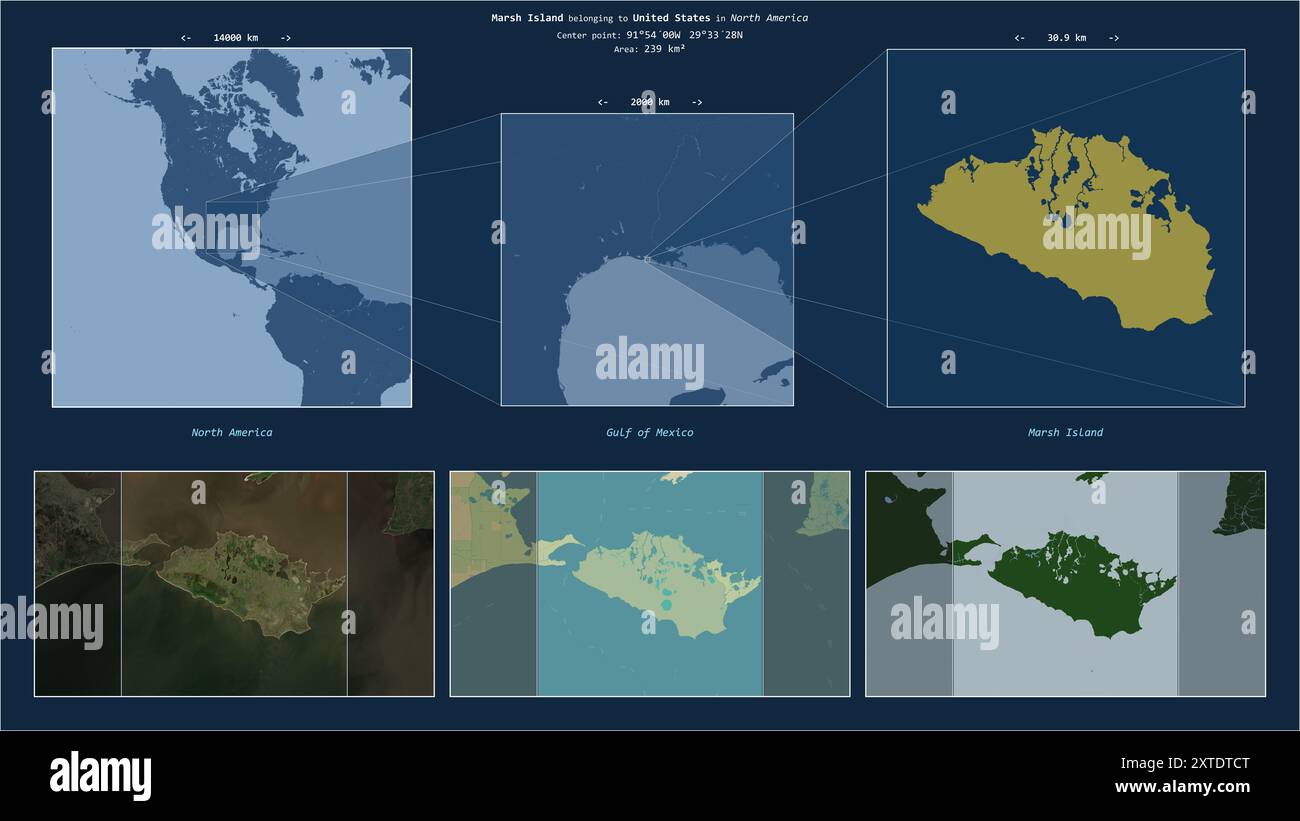 Marsh Island in the Gulf of Mexico - belonging to United States ...