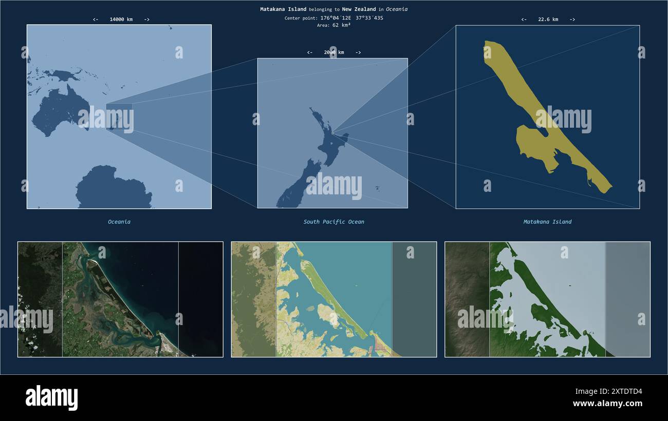 Matakana Island in the South Pacific Ocean - belonging to New Zealand ...