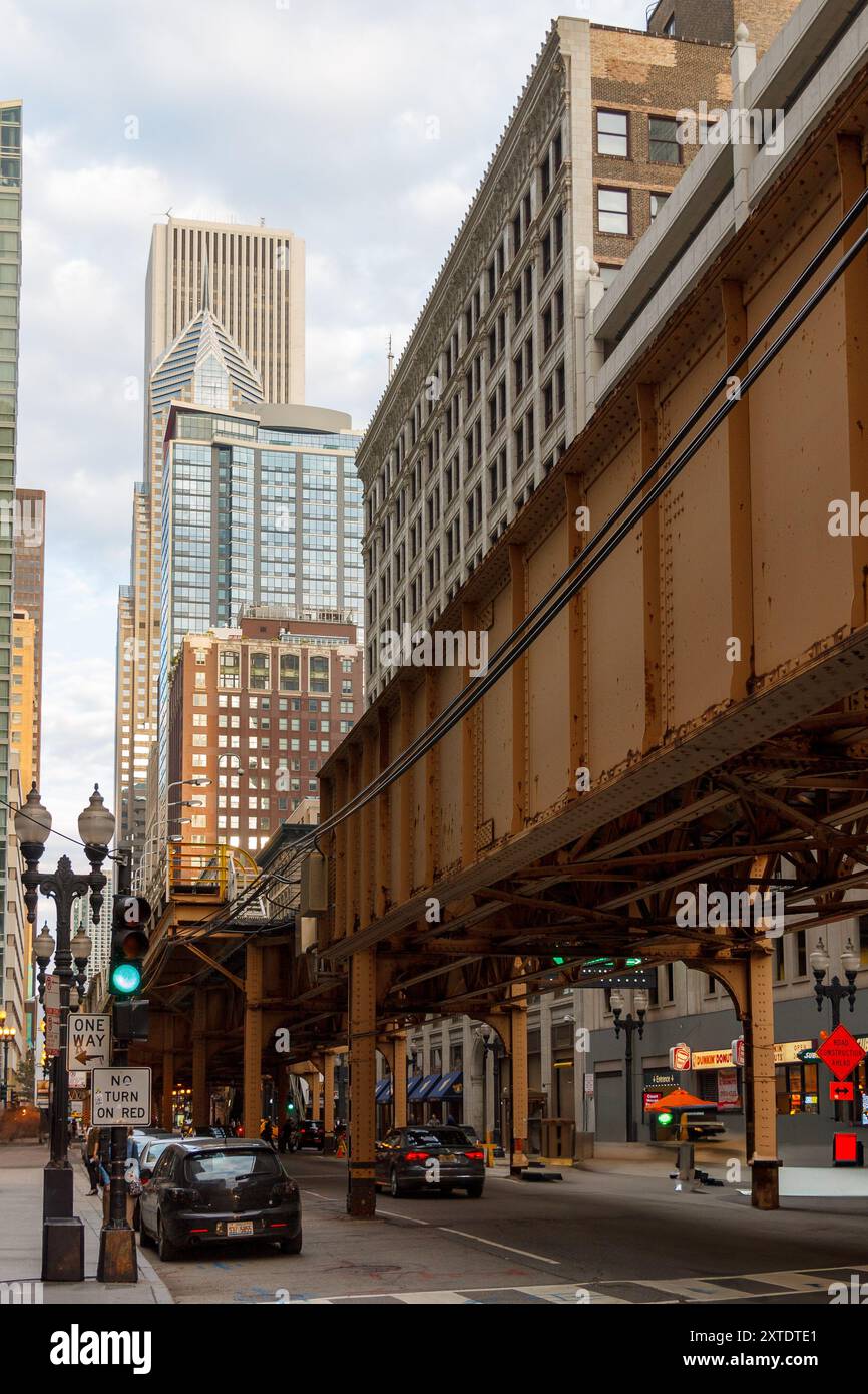 The Chicago L Eleveated Rapid Transit System at the Loop and the Modern ...