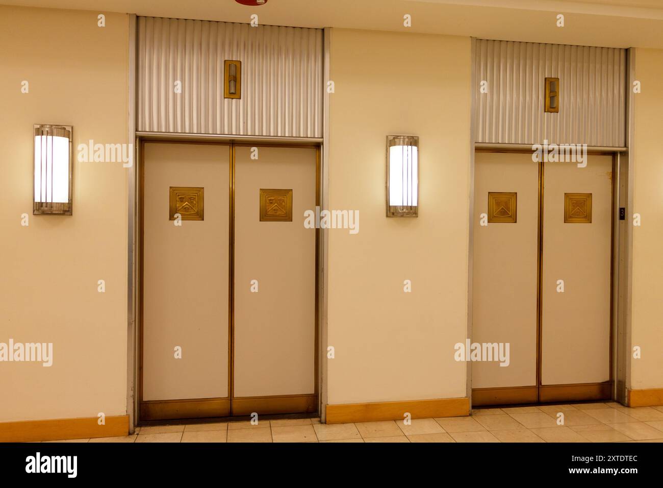 The elevators inside the ornate Marshall Field and Company Building ...