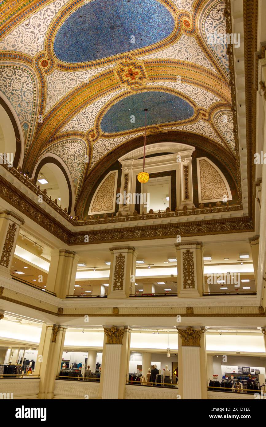 Inside the ornate Marshall Field and Company Building, now Macys, with ...