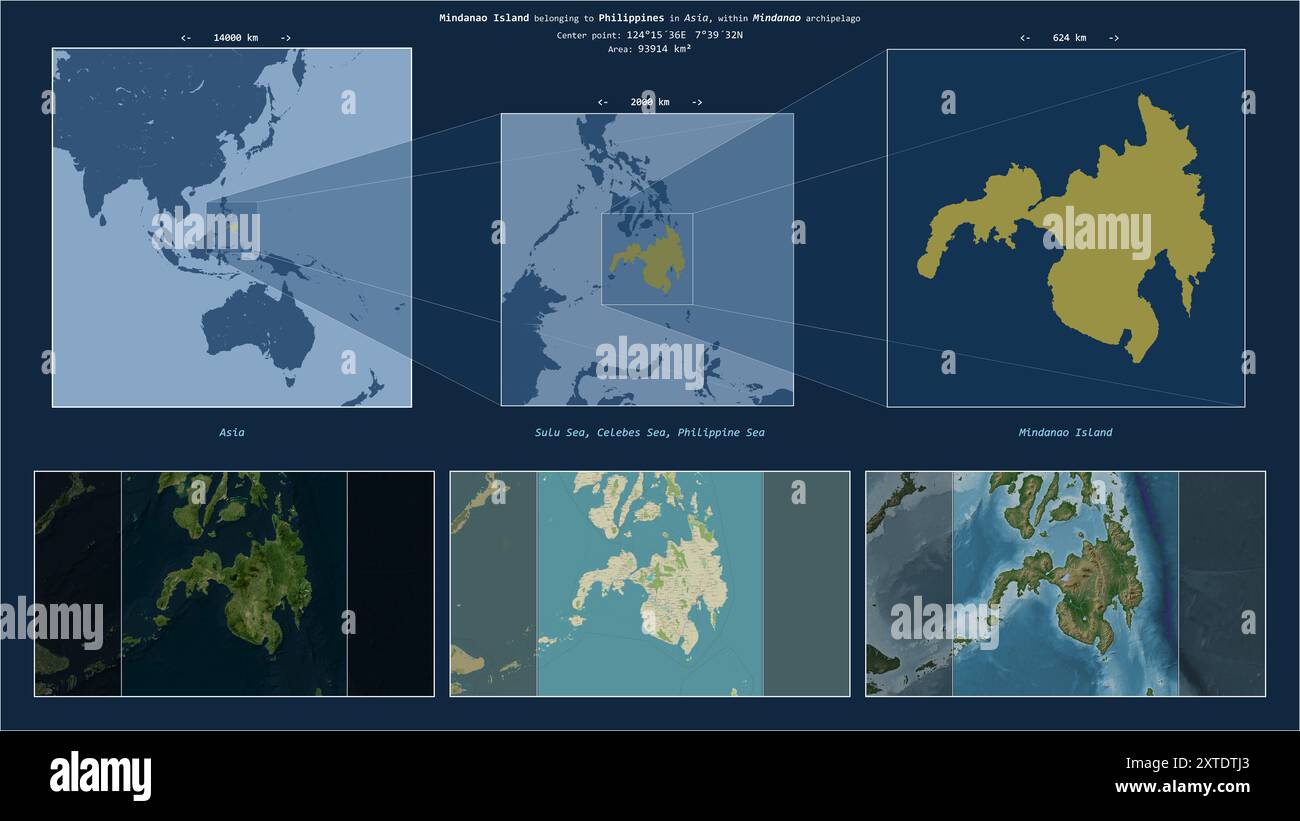 Mindanao Island in the Sulu Sea - belonging to Philippines. Described ...