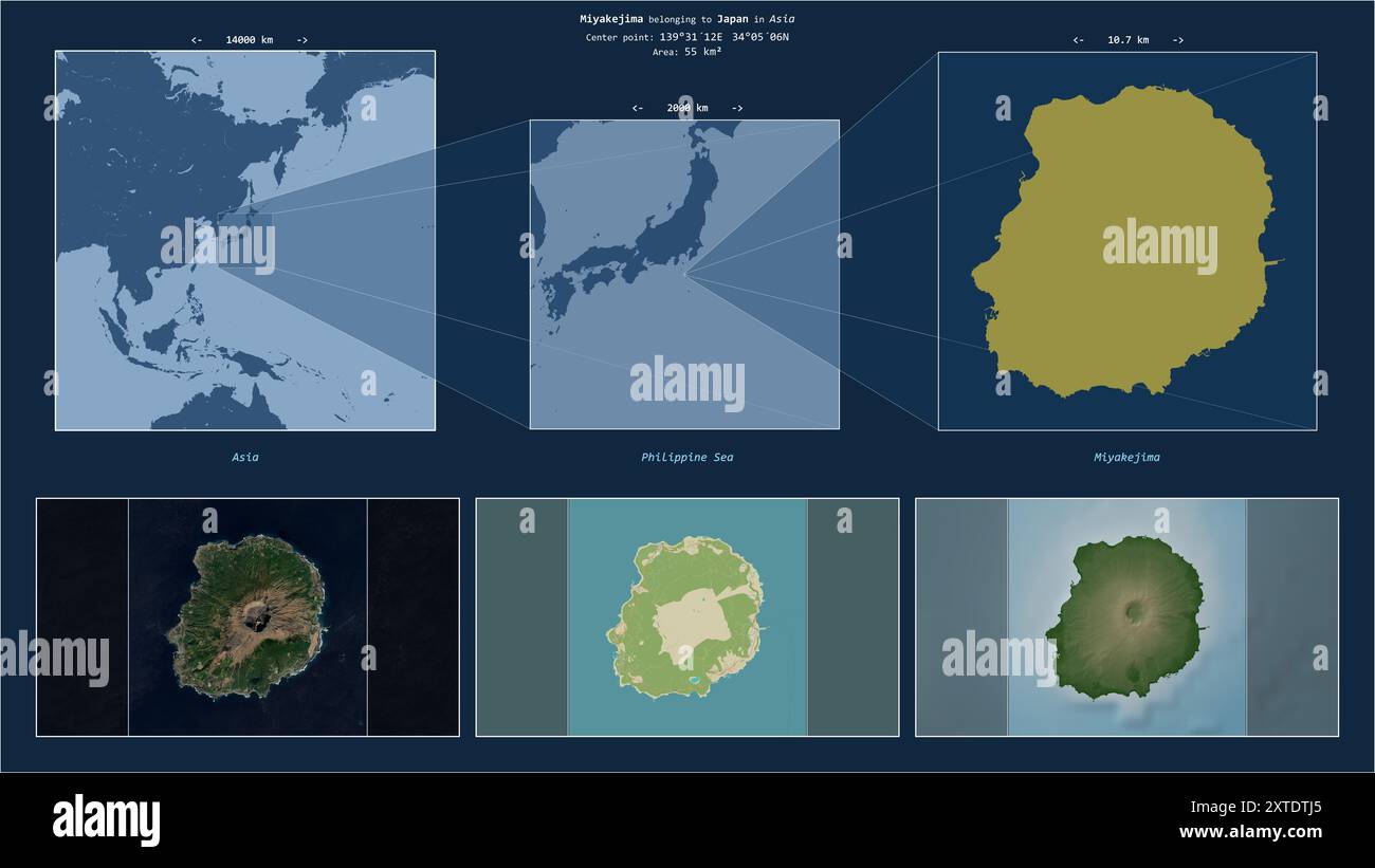 Miyakejima in the Philippine Sea - belonging to Japan. Described ...