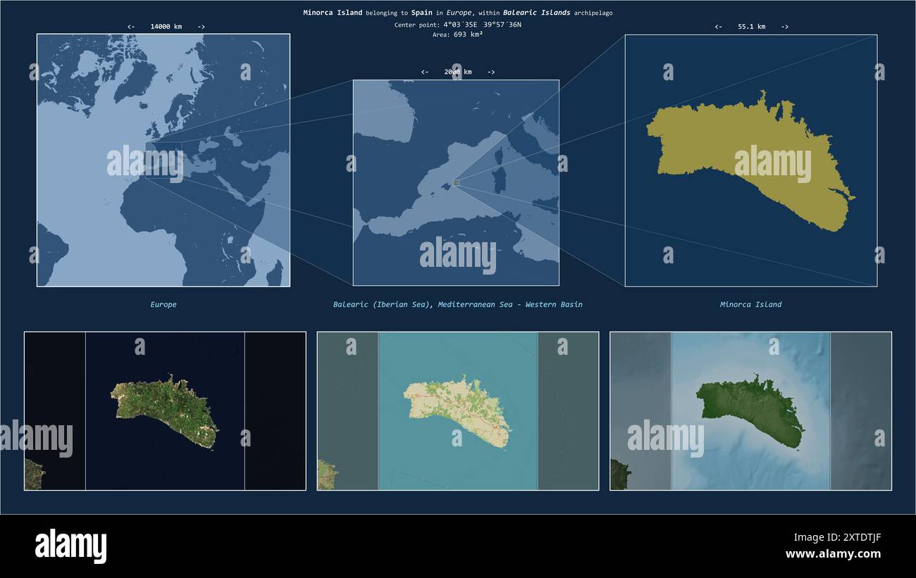Minorca Island in the Balearic (Iberian Sea) - belonging to Spain ...
