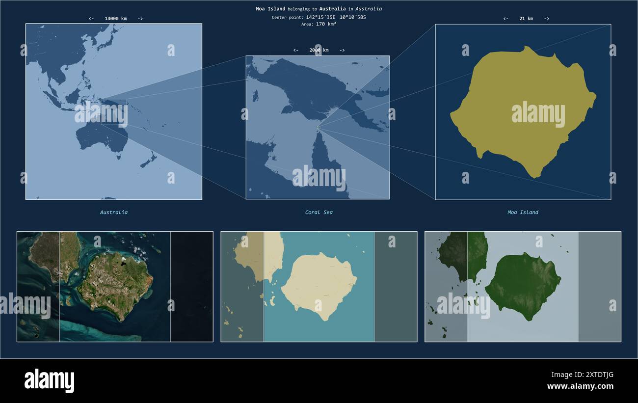 Moa Island in the Coral Sea - belonging to Australia. Described ...