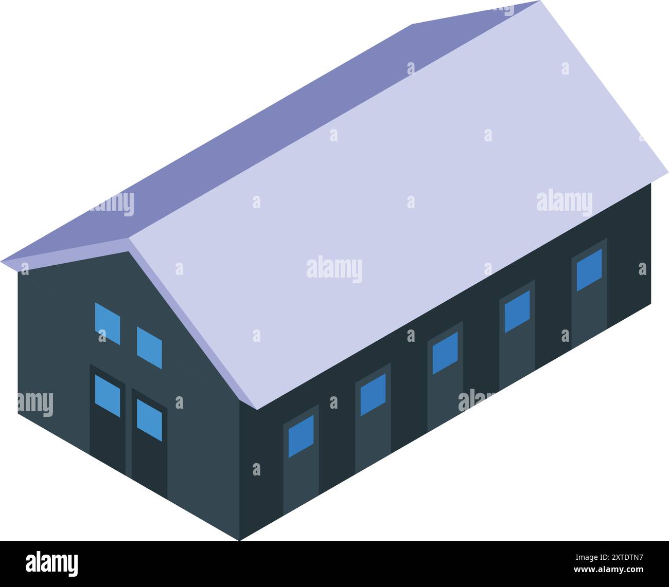 Large modern warehouse loading docks Stock Vector Images - Alamy