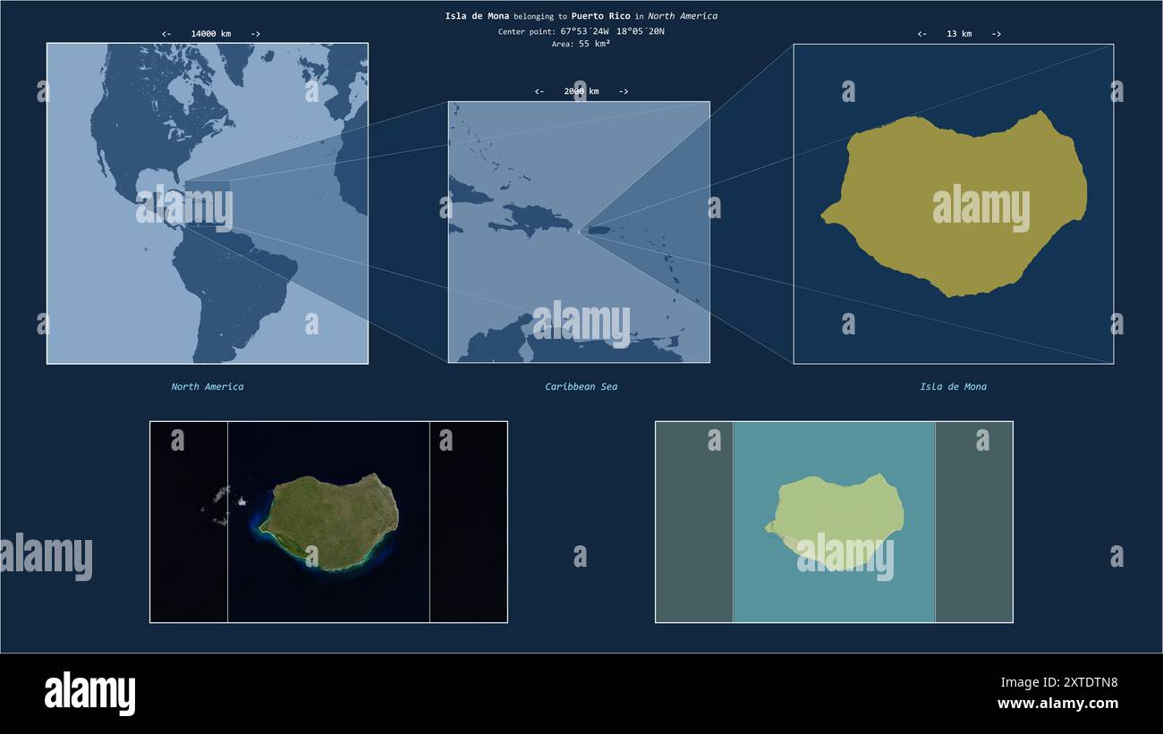 Isla de Mona in the Caribbean Sea - belonging to Puerto Rico. Described ...