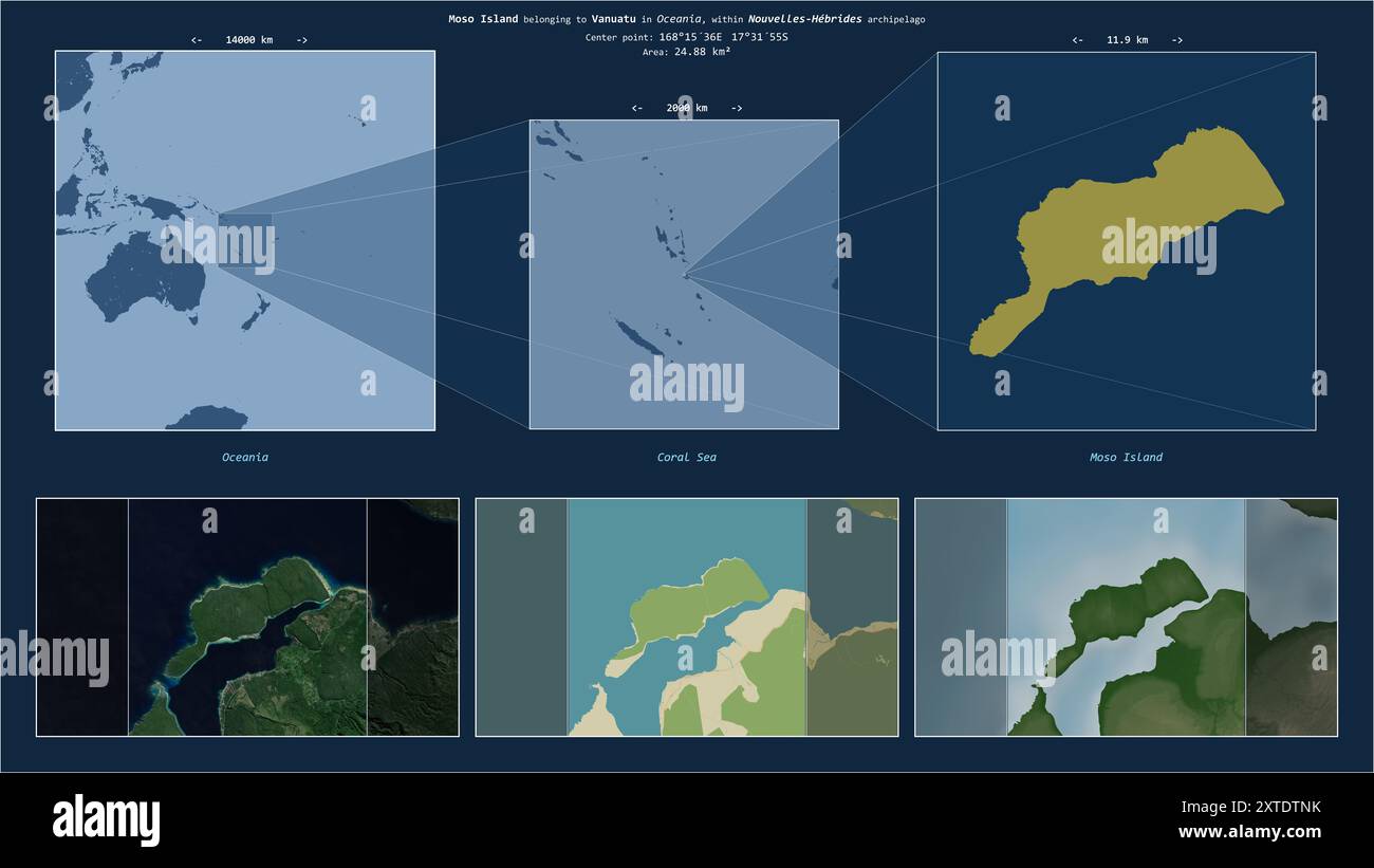 Moso Island in the Coral Sea - belonging to Vanuatu. Described location ...