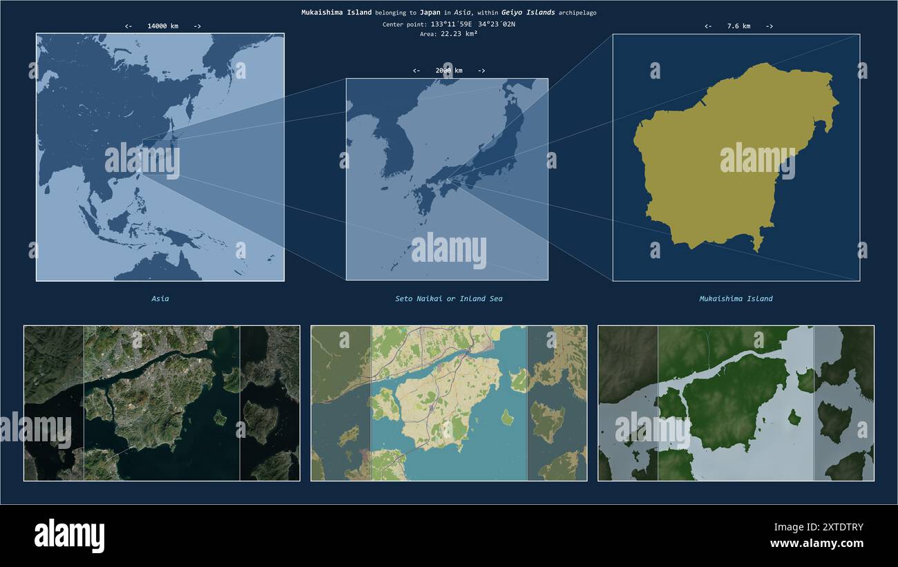 Mukaishima Island in the Seto Naikai or Inland Sea - belonging to Japan ...