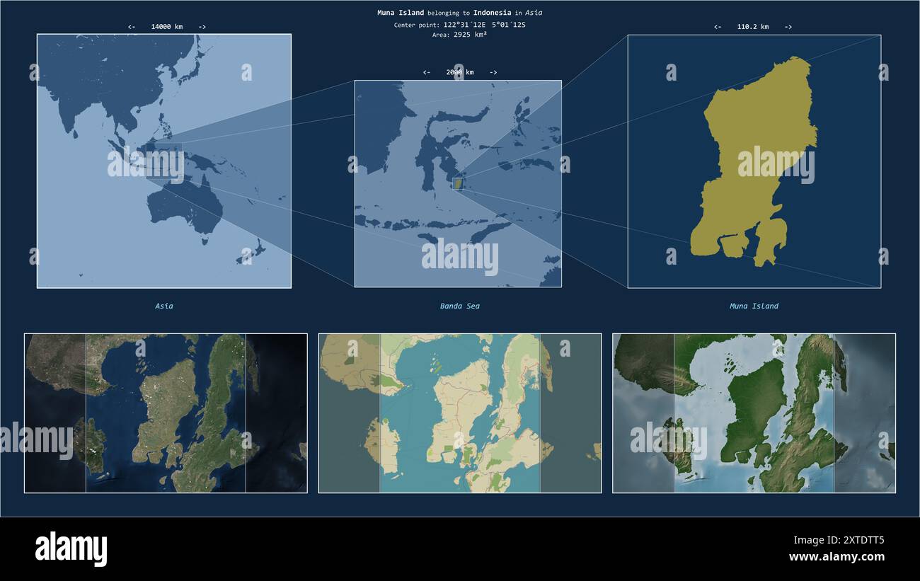 Muna Island in the Banda Sea - belonging to Indonesia. Described ...