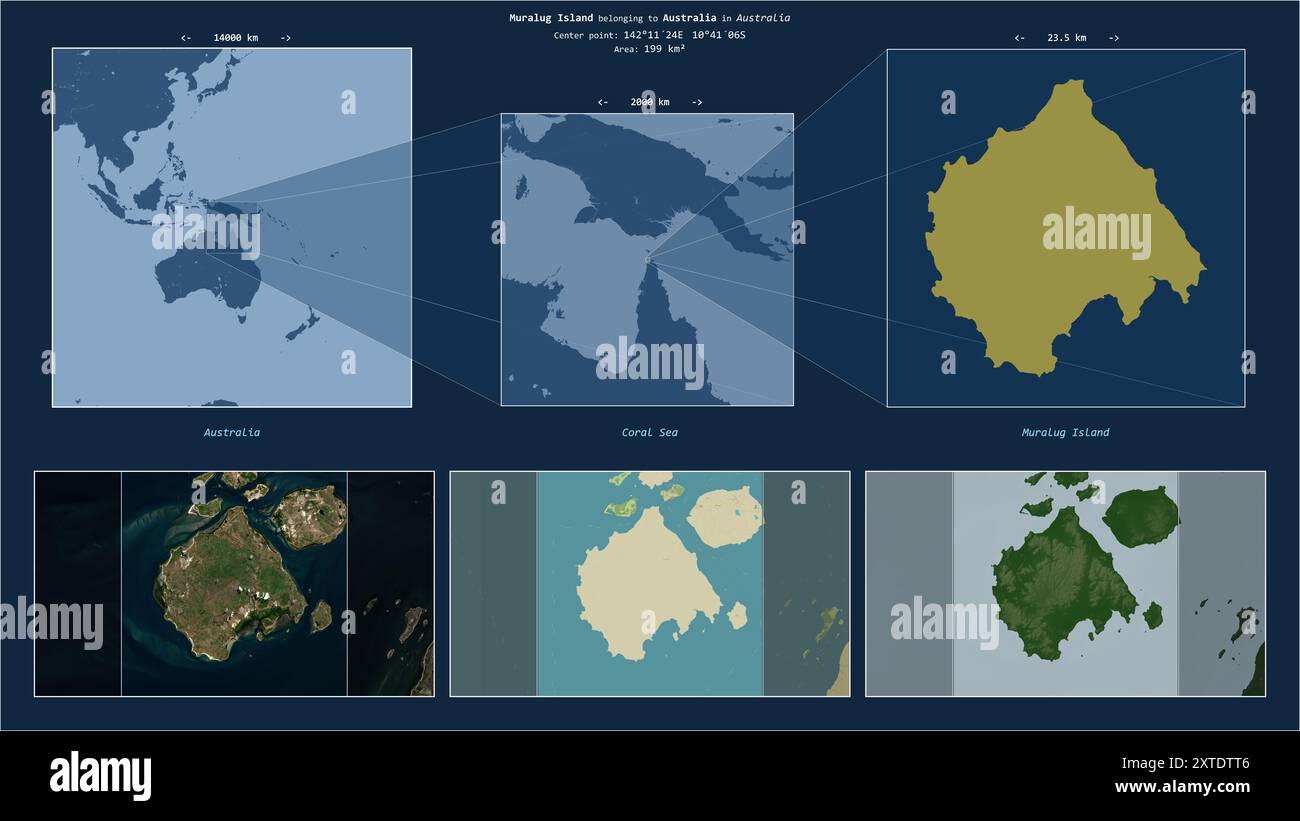 Muralug Island in the Coral Sea - belonging to Australia. Described ...