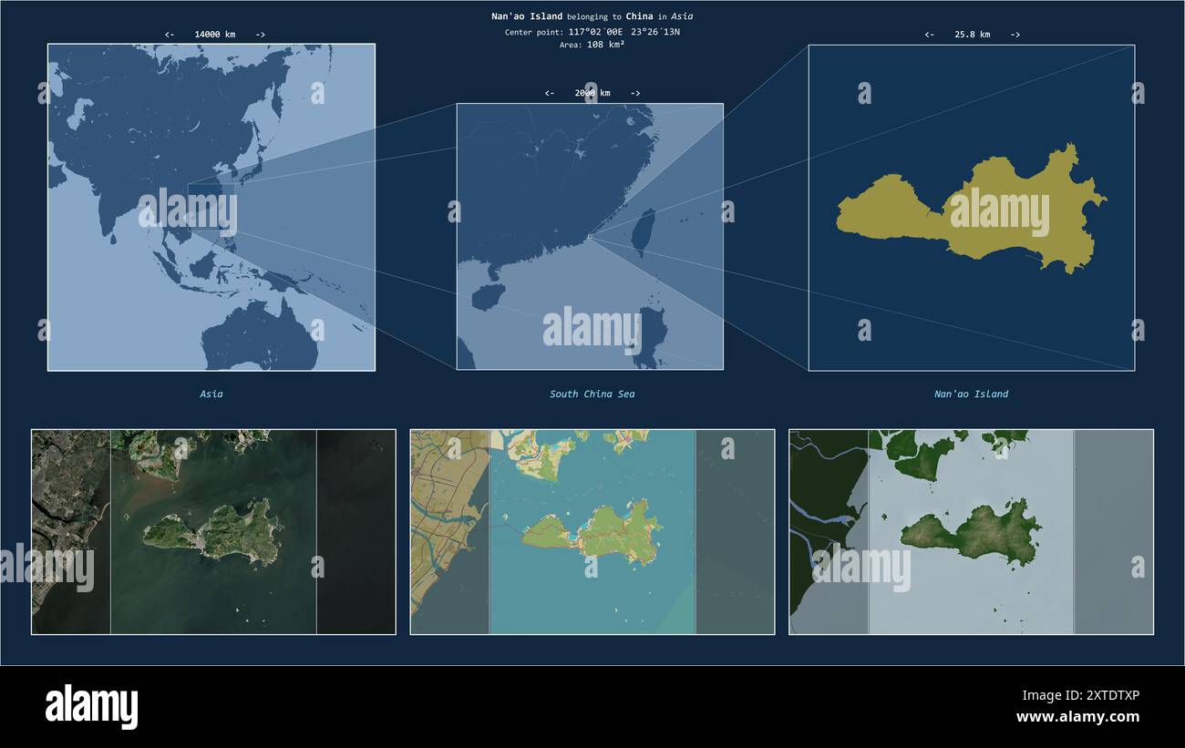 Nan'ao Island in the South China Sea - belonging to China. Described ...