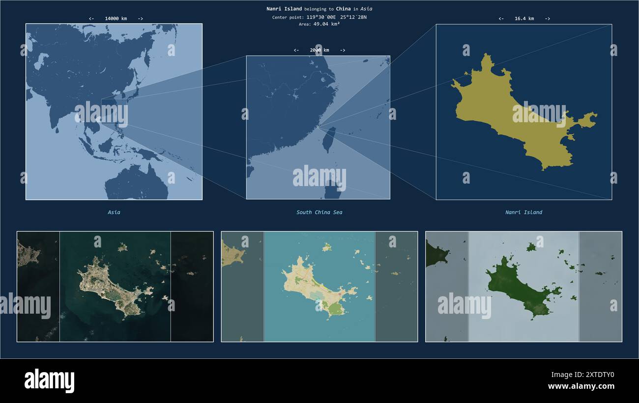 Nanri Island in the South China Sea - belonging to China. Described ...