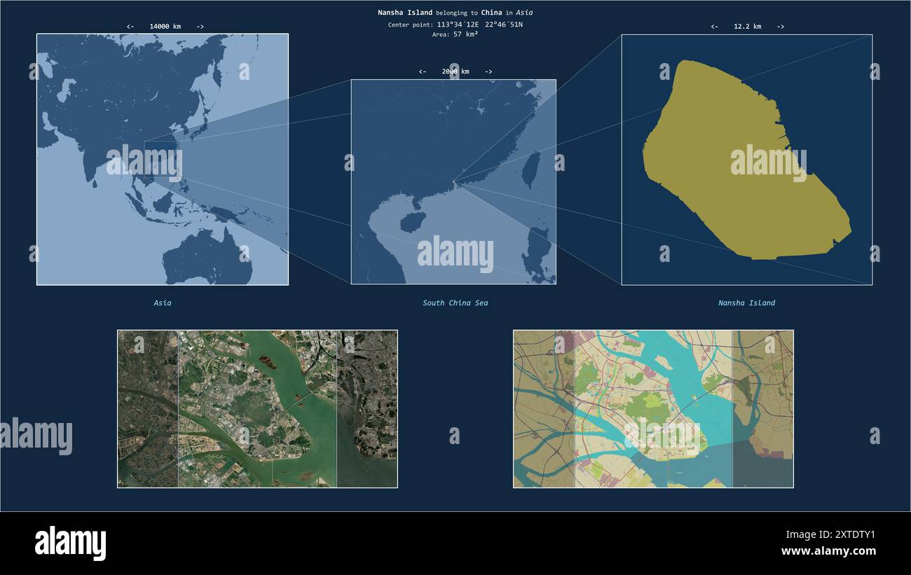 Nansha Island in the South China Sea - belonging to China. Described ...