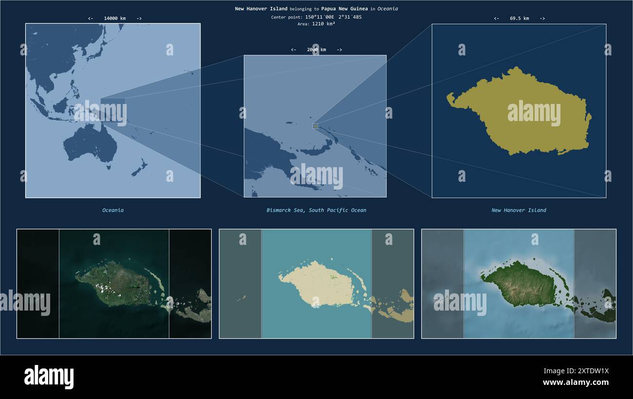 New Hanover Island in the Bismarck Sea - belonging to Papua New Guinea. Described location ...