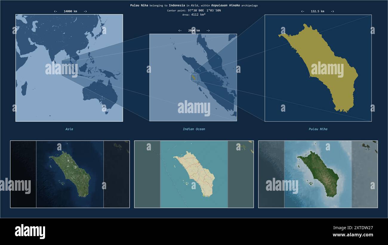 Pulau Niha in the Indian Ocean - belonging to Indonesia. Described ...