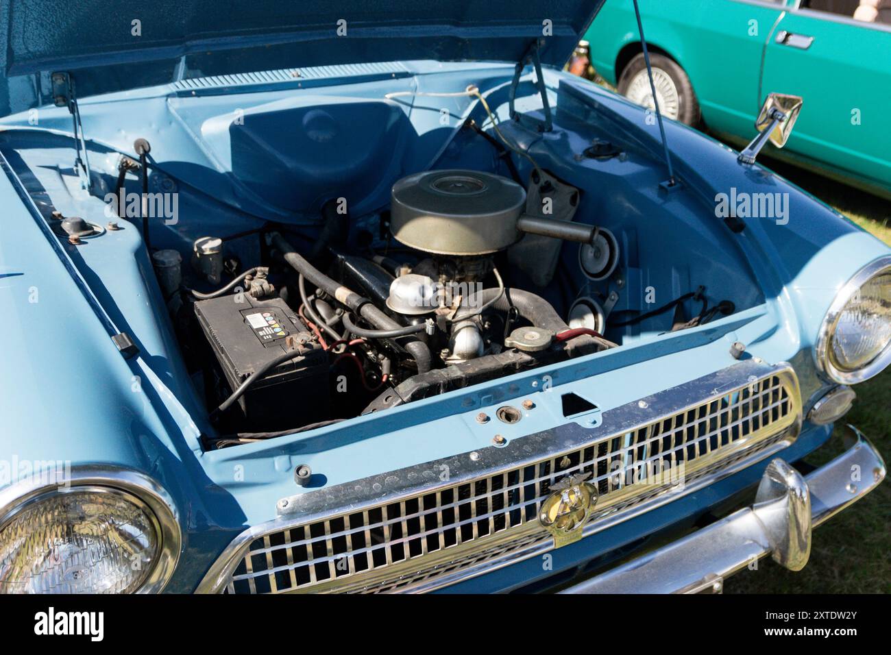 Ford Cortina Mark 1 engine. Astle Park Steam Rally 2024 Stock Photo - Alamy