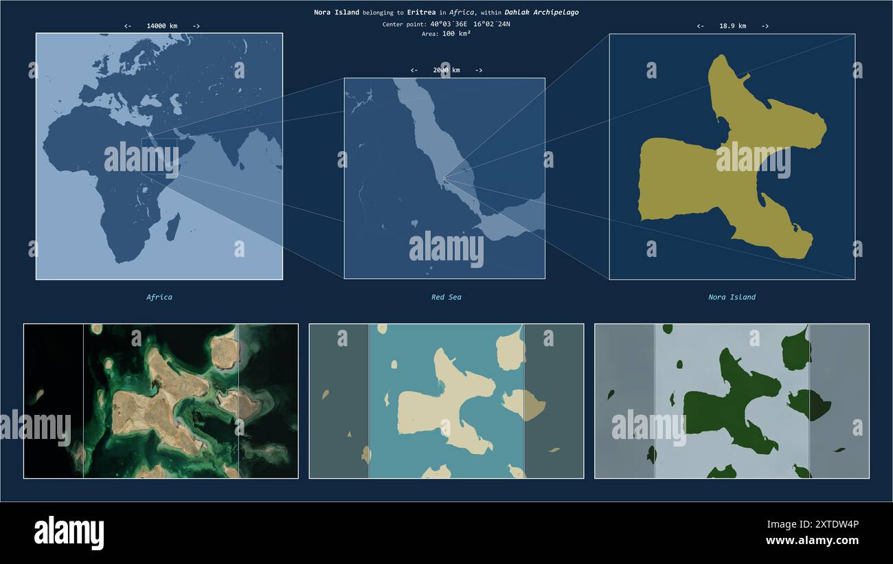 Nora Island in the Red Sea - belonging to Eritrea. Described location ...