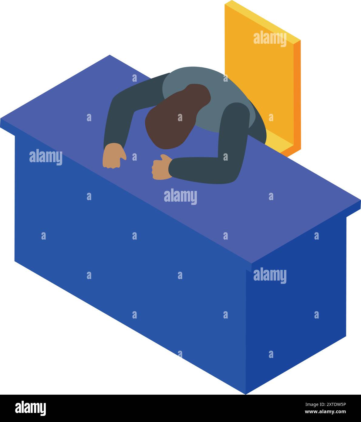 Work deadline sleeping man Cut Out Stock Images & Pictures - Alamy