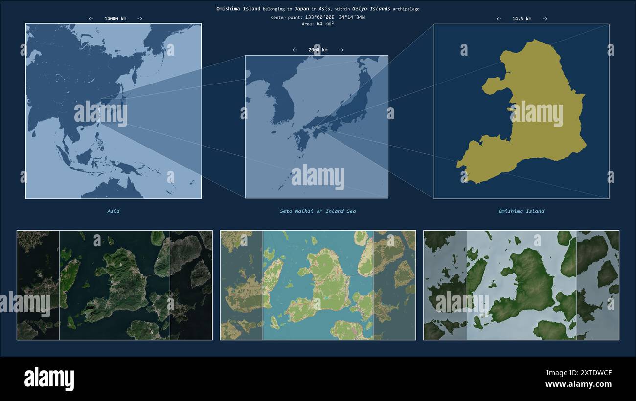 Omishima Island in the Seto Naikai or Inland Sea - belonging to Japan ...