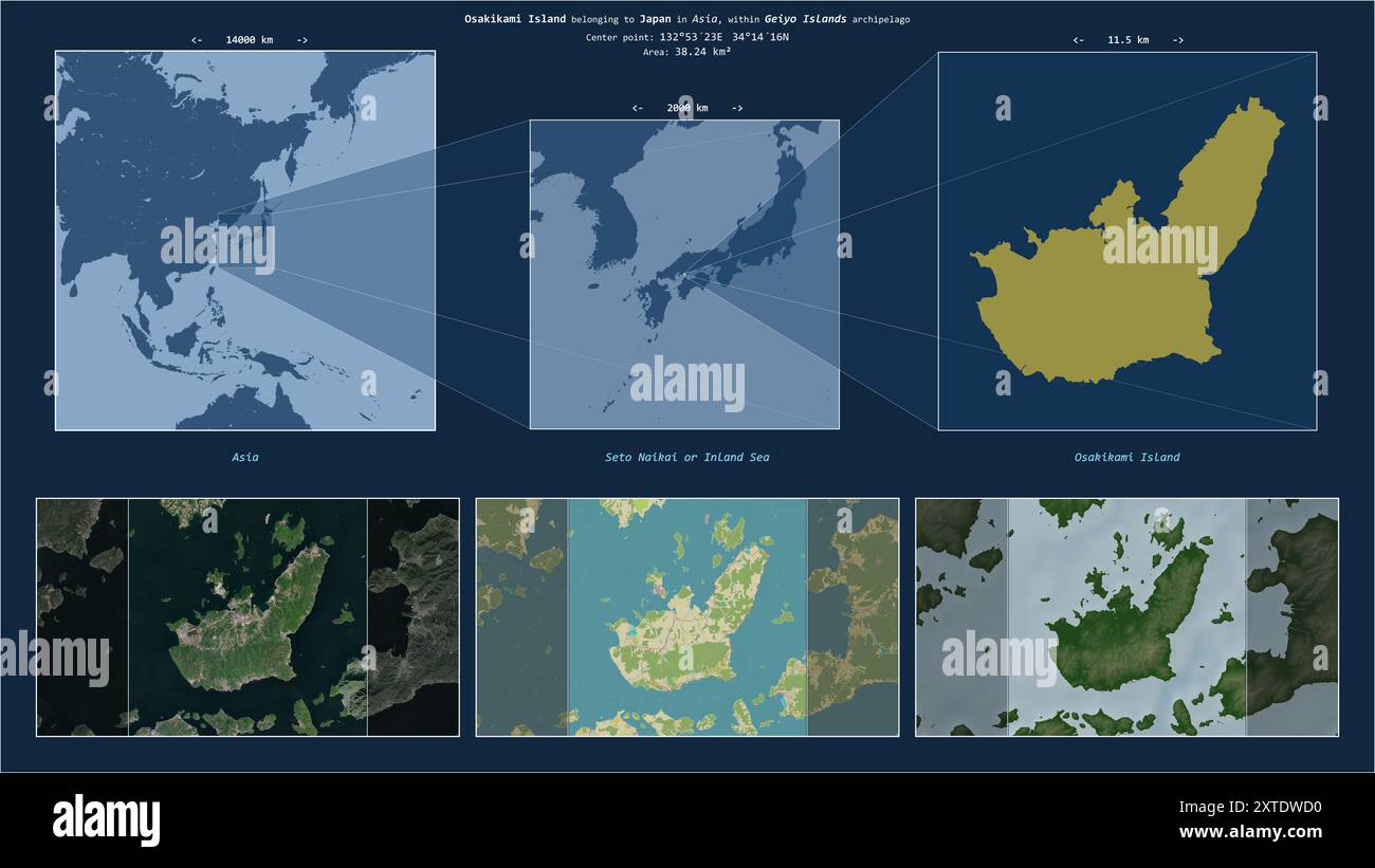 Osakikami Island in the Seto Naikai or Inland Sea - belonging to Japan ...