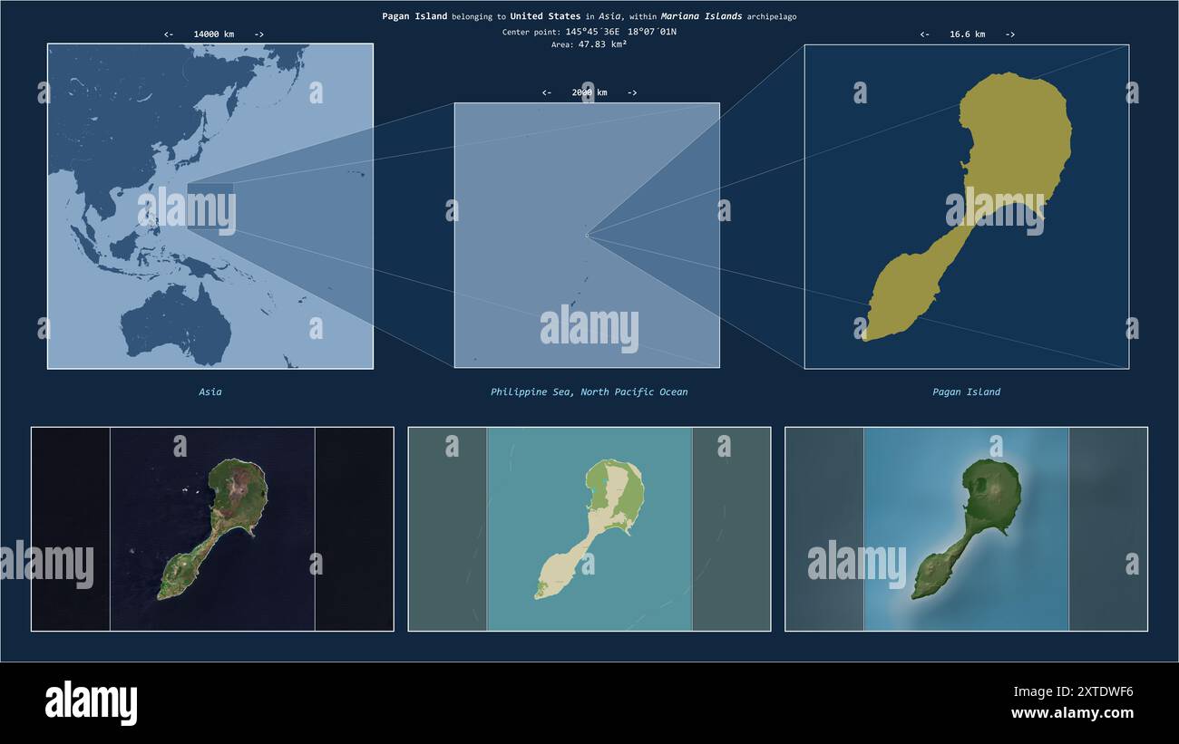Pagan Island in the Philippine Sea - belonging to United States ...