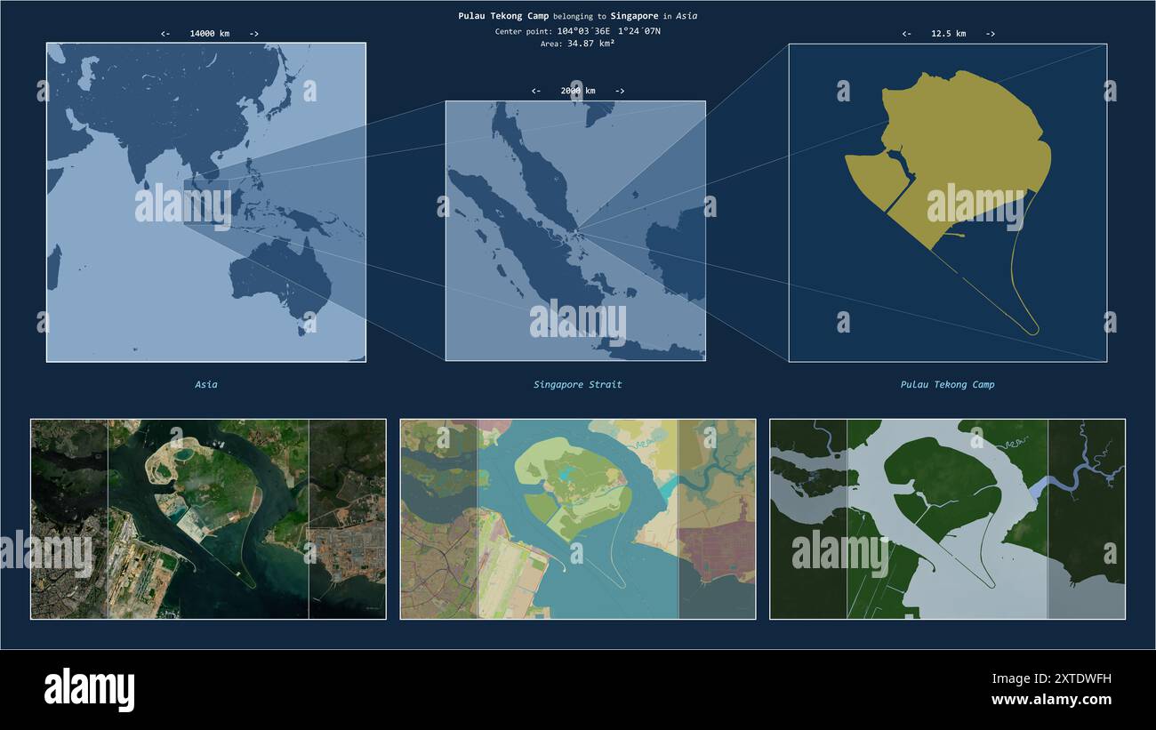 Pulau Tekong Camp in the Singapore Strait - belonging to Singapore ...