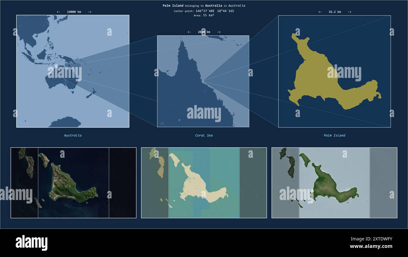 Palm Island in the Coral Sea - belonging to Australia. Described ...