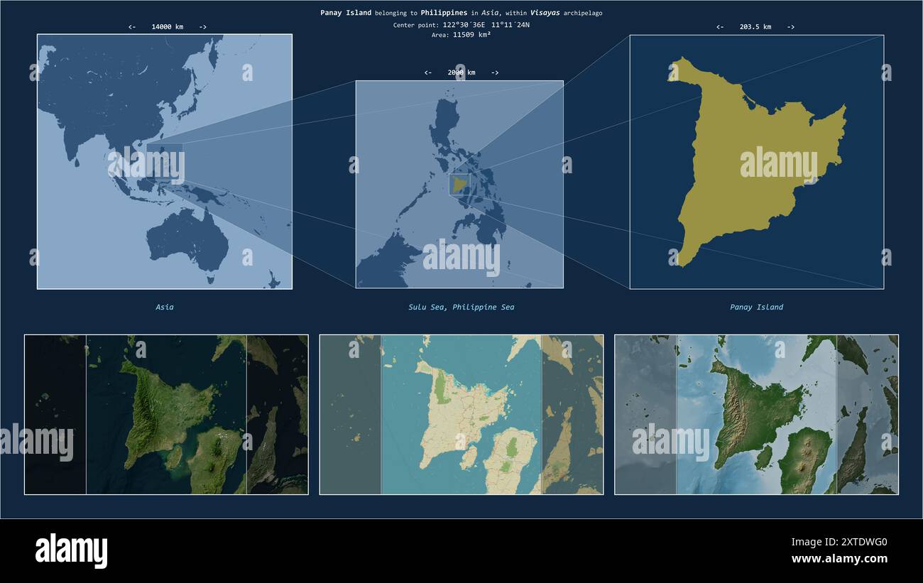 Panay Island in the Sulu Sea - belonging to Philippines. Described ...